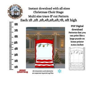1ft 8ft Christmas Carolers Yard Art Pattern Template Bundle, Printable ...