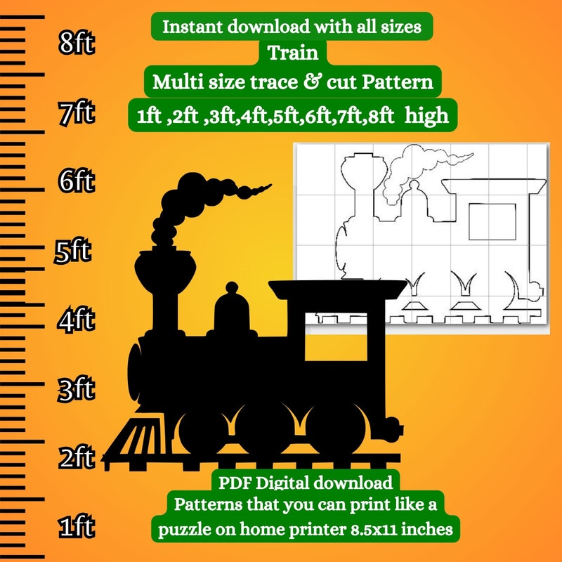 Train Stencil - Etsy