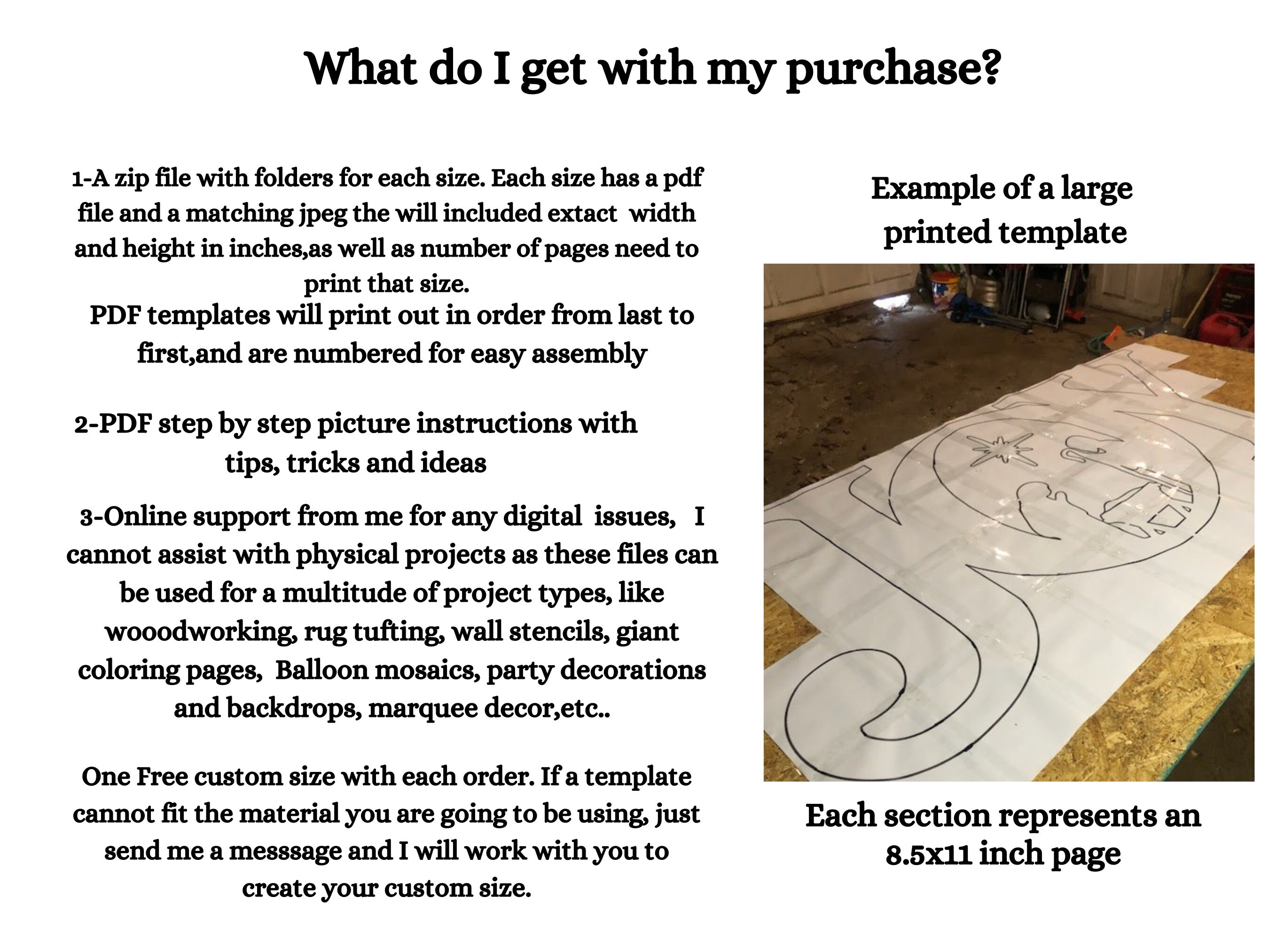 1 - 8ft Scary Tree Monster PDF Template ,printable Trace and Cut ...