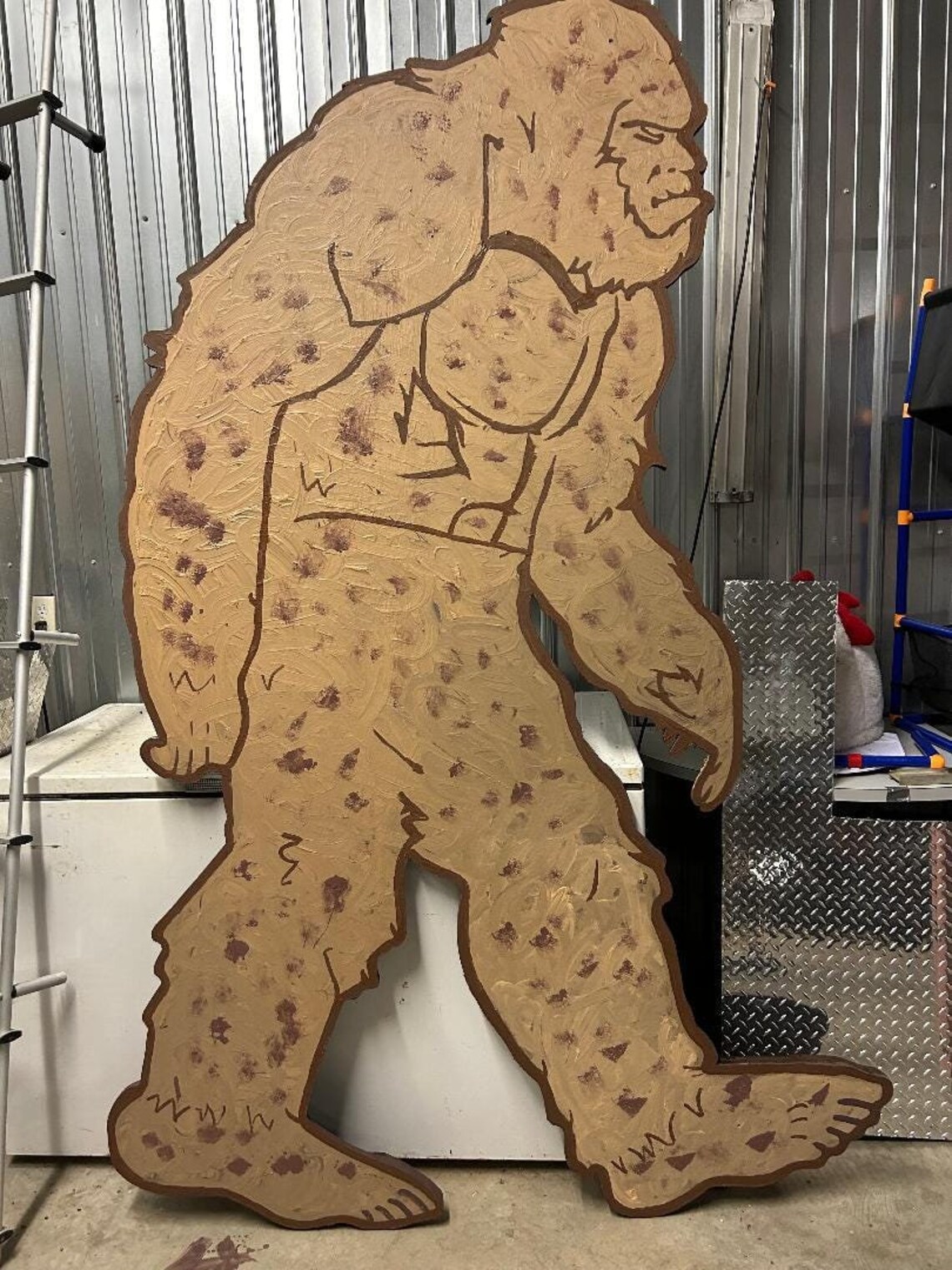 Detailed Life Size Bigfoot Pattern , 8 Ft Sasquatch Silhouette Stencil ...
