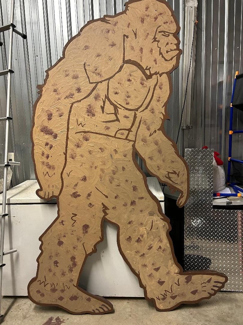 Detailed Life Size Bigfoot Pattern , 8 Ft Sasquatch Silhouette Stencil ...