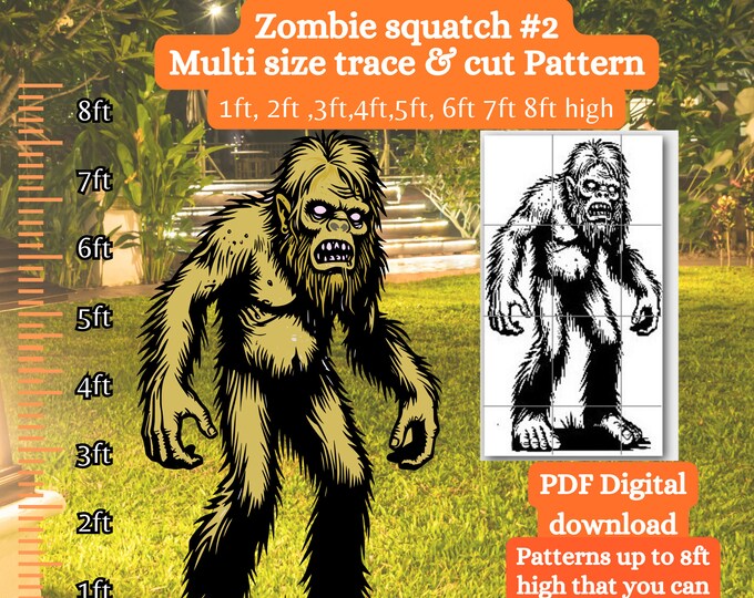 7ft 8ft Life Size Bigfoot Zombie Pattern Scroll Saw, Sasquatch ...