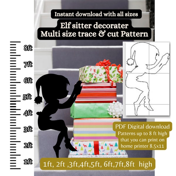 Elf Sitting Printable - Etsy