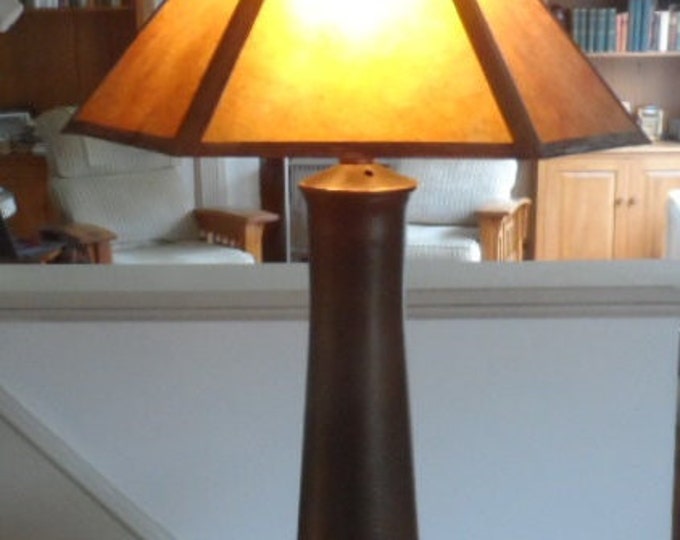 Table Desk Shelf Lamp With Mica Shade - Etsy
