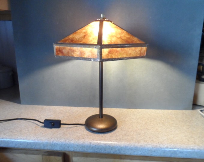 Table Lamp With Mica Shade - Etsy