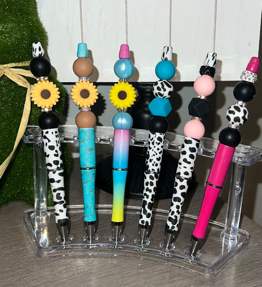 Cow Print Beaded Pens - Etsy