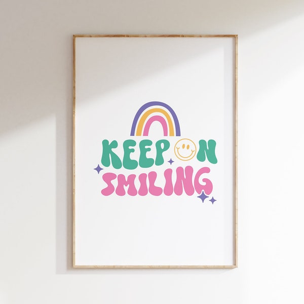 Rainbow Flower Smile - Etsy