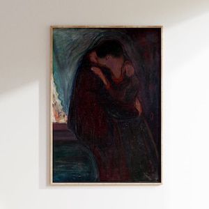 Edvard Munch the Kiss Poster, Edvard Munch Print, Exhibition Poster ...