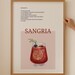 Sangria Bar Cart Prints, Pink Poster Bar Menu Sign, Cocktail Wall ...