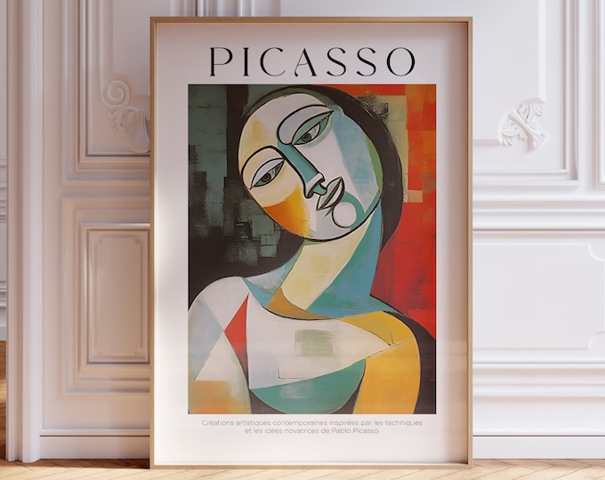 Picasso Poster , Picasso Museum Print, Pablo Picasso Exhibition Poster ...