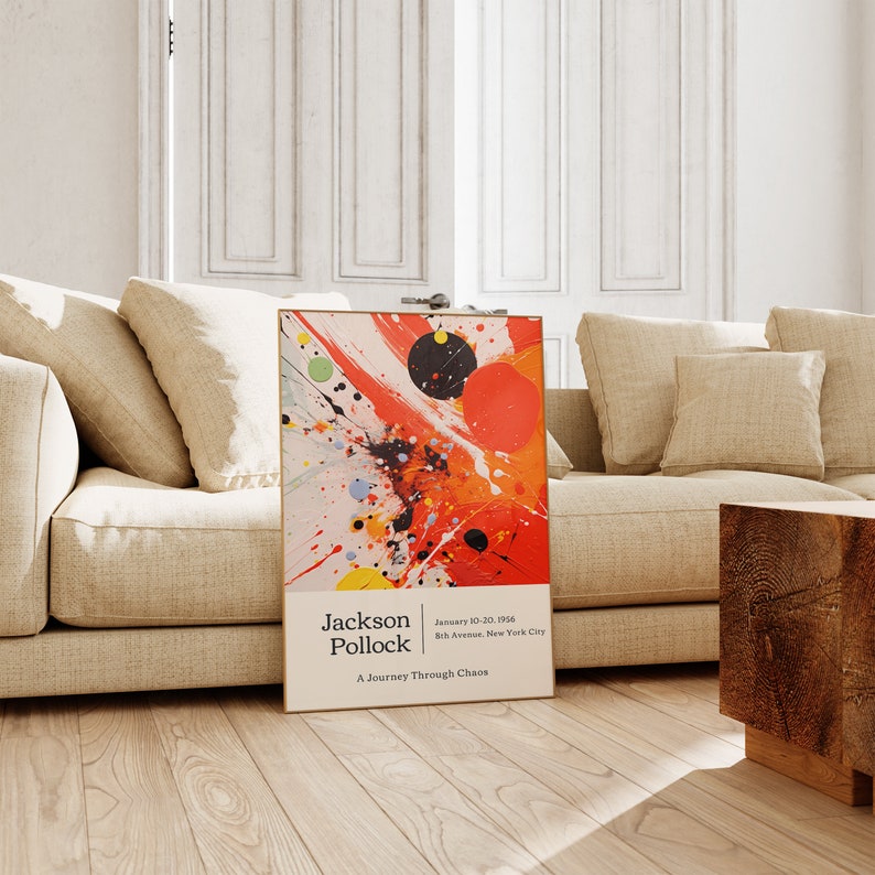 Jackson Pollock Poster - Trendy Wall Art, Modern Colorful Wall Art ...