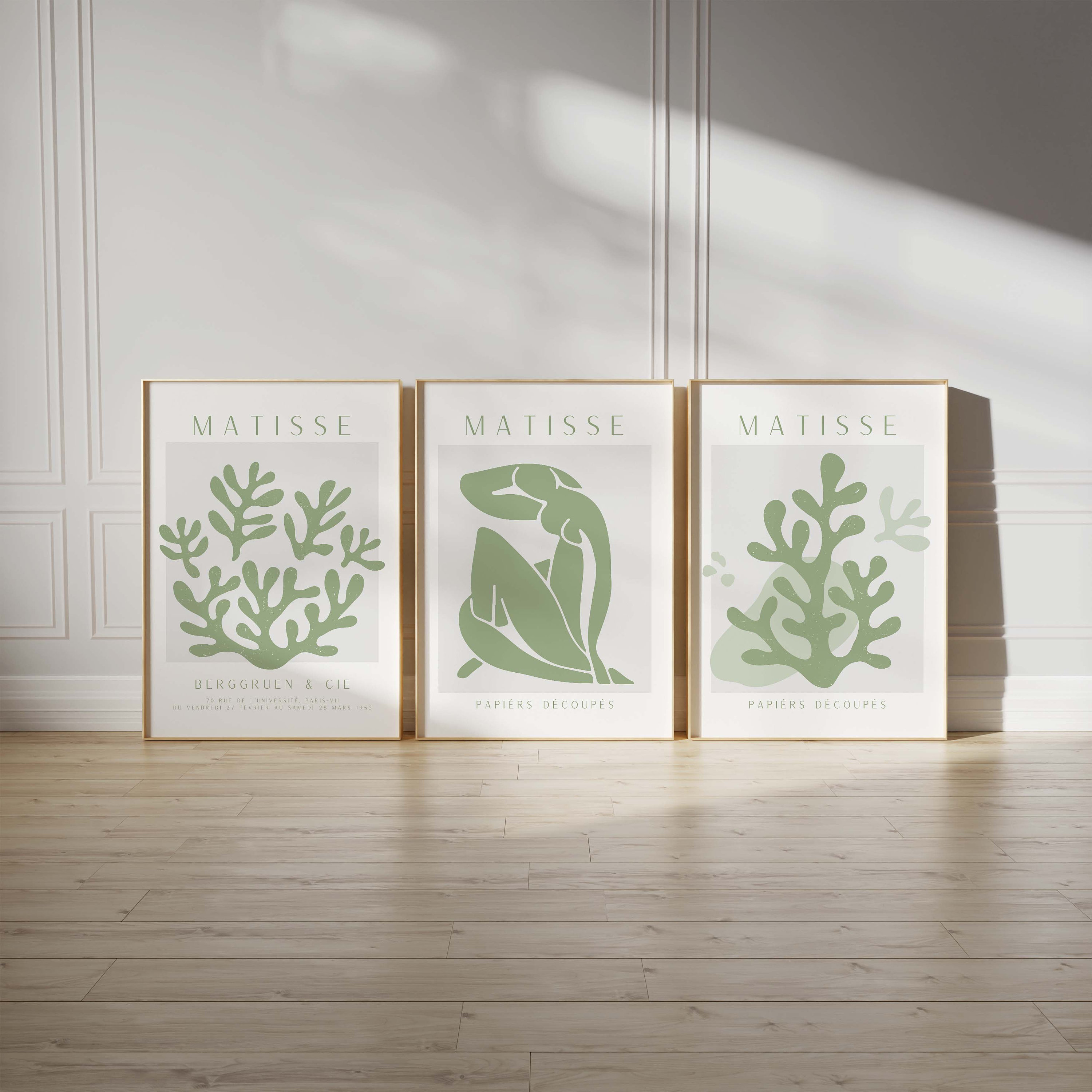 Matisse-inspired Wall Art - Neutral Poster Set of 3 Art Prints | Henri ...