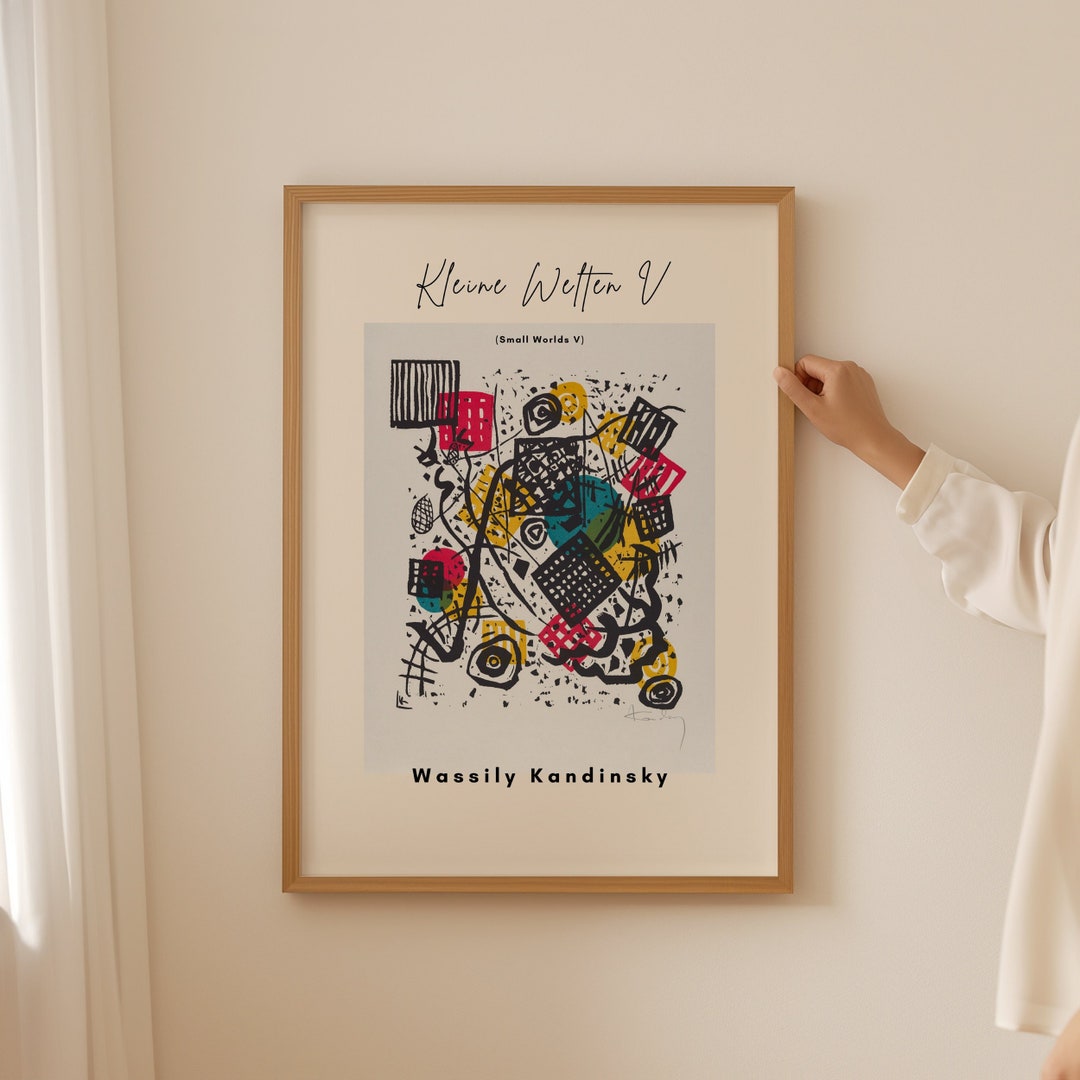 Wassily Kandinsky Poster - Vibrant Retro Office Print, Kleine Welten V ...