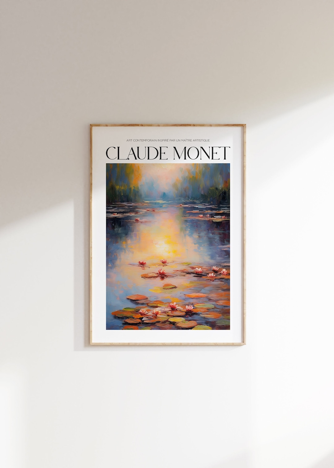 Claude Monet Poster - Mid Century Modern Wall Art for Aesthetic Room ...