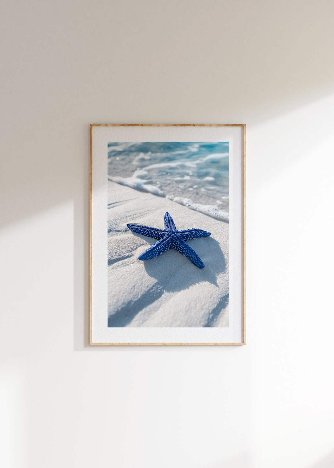 Starfish Sands Poster, Beach House Decor, Calming Neutral Wall Art ...