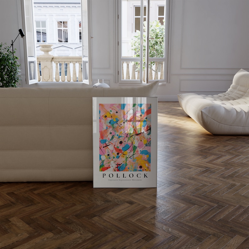 Jackson Pollock Poster - Modern Colorful Wall Art | Trendy Wall Art ...