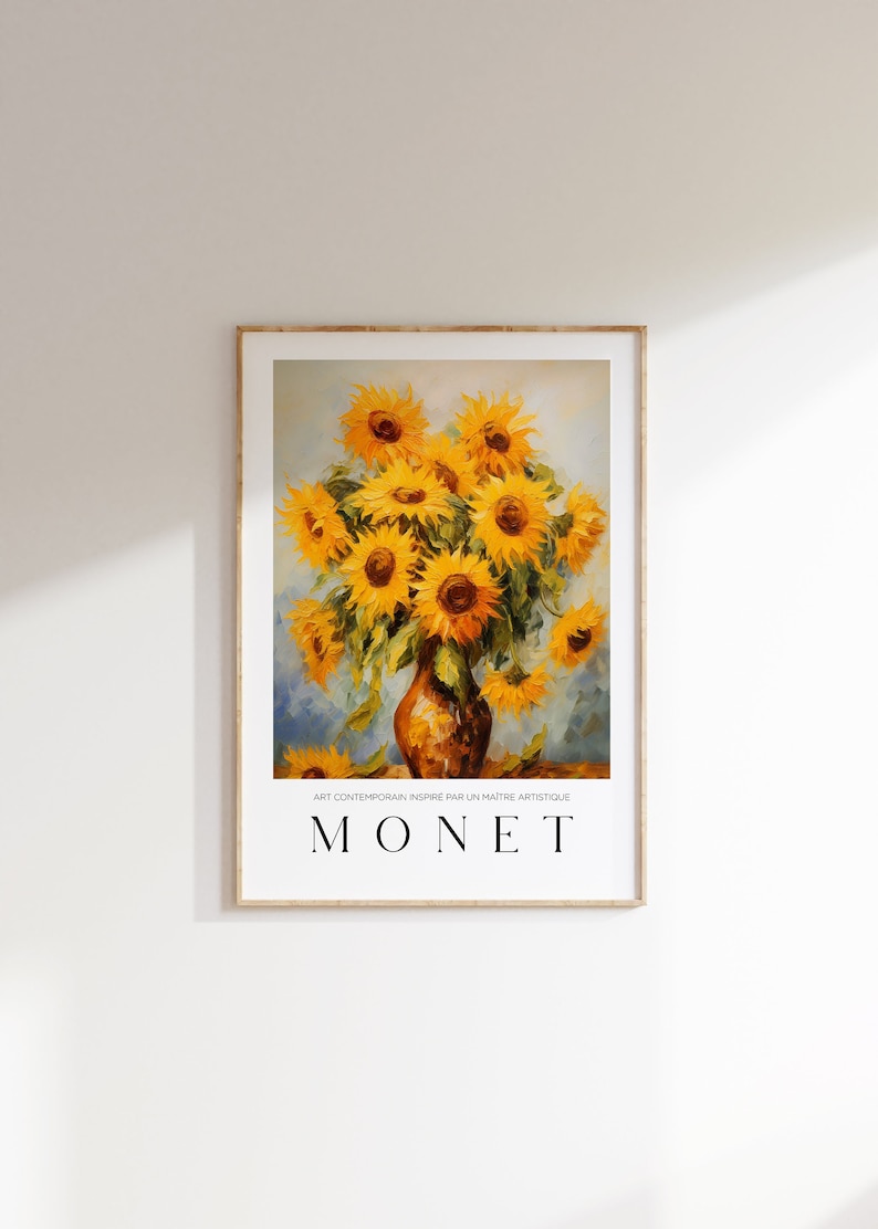 Claude Monet Poster - Mid Century Modern Wall Art for Aesthetic Room ...