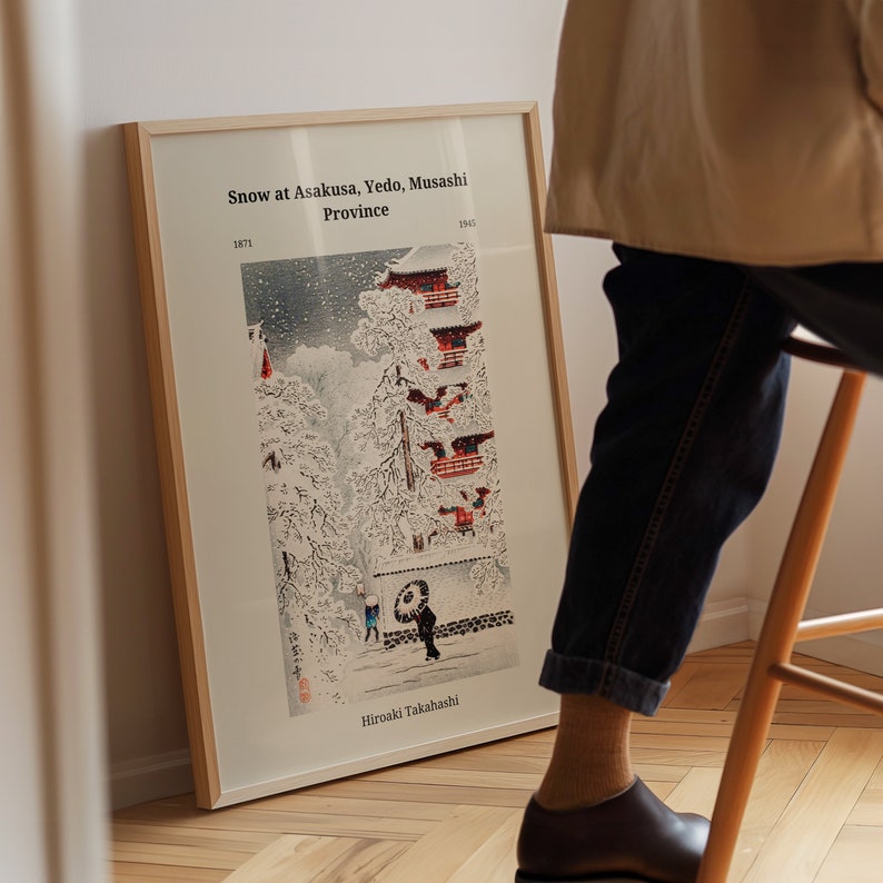 Hiroaki Takahashi Poster - Japanese Contemporary Minimalist Print: Snow ...