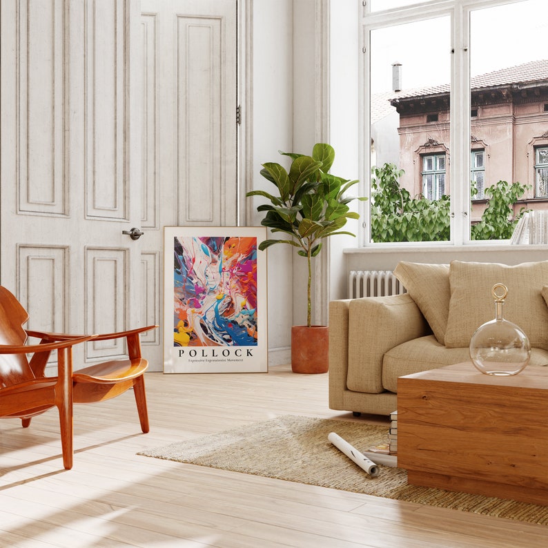 Jackson Pollock Poster - Modern Colorful Wall Art | Trendy Wall Art ...