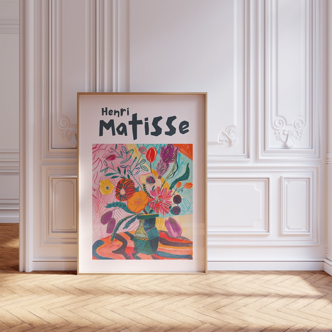 Henri Matisse Inspired Print With Frame, Artful Matisse Framed Poster ...