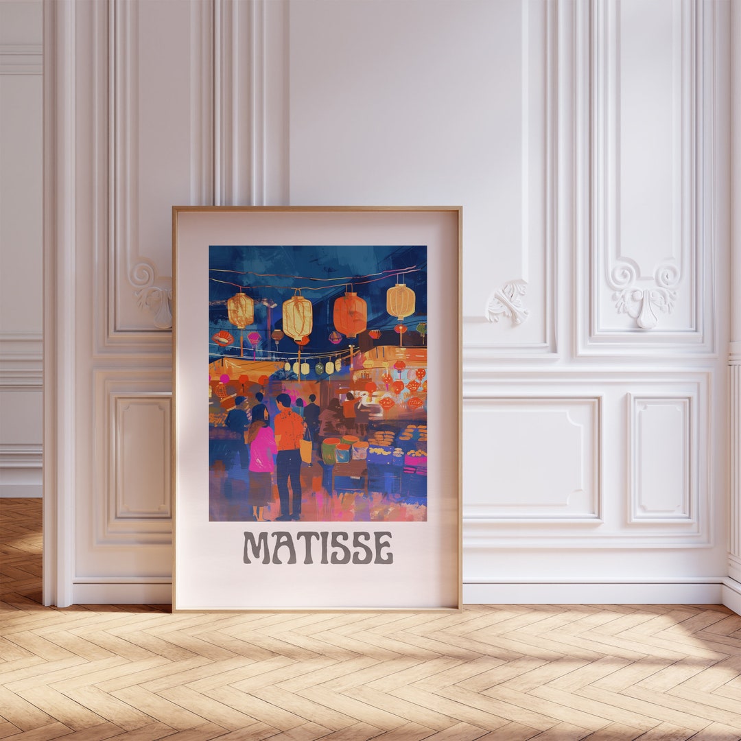 Henri Matisse Inspired Print With Frame, Matisse Art Print Livingroom ...