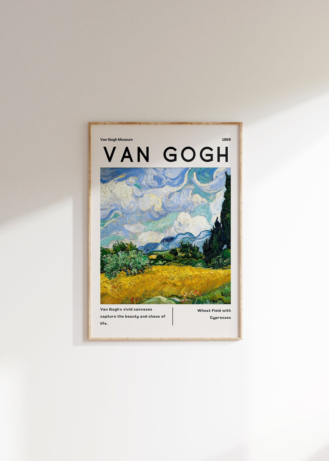 Vincent Van Gogh Poster - Modern Exhibition Wall Art, Van Gogh Print as ...