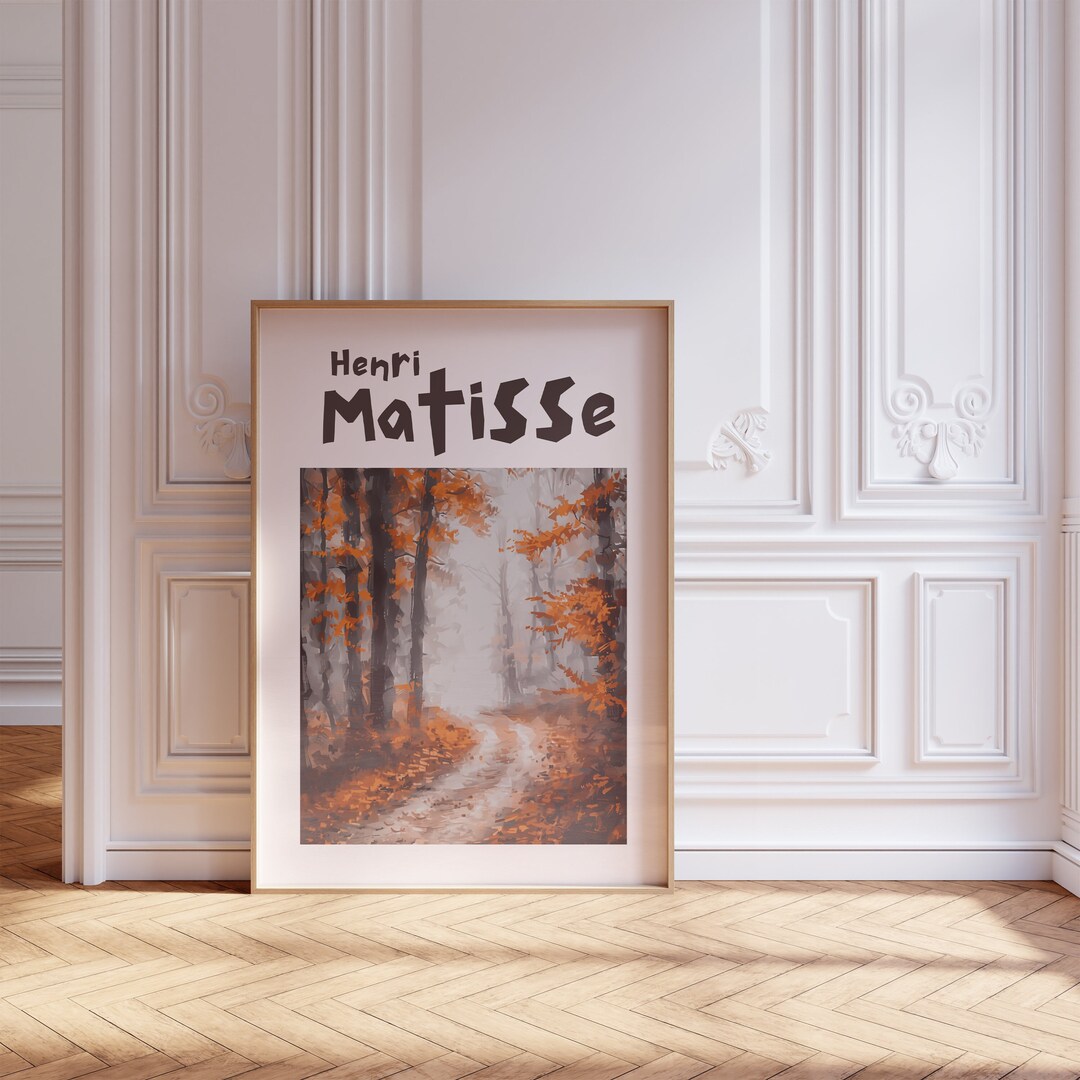 Henri Matisse Inspired Print With Frame, Matisse Art Print Livingroom ...