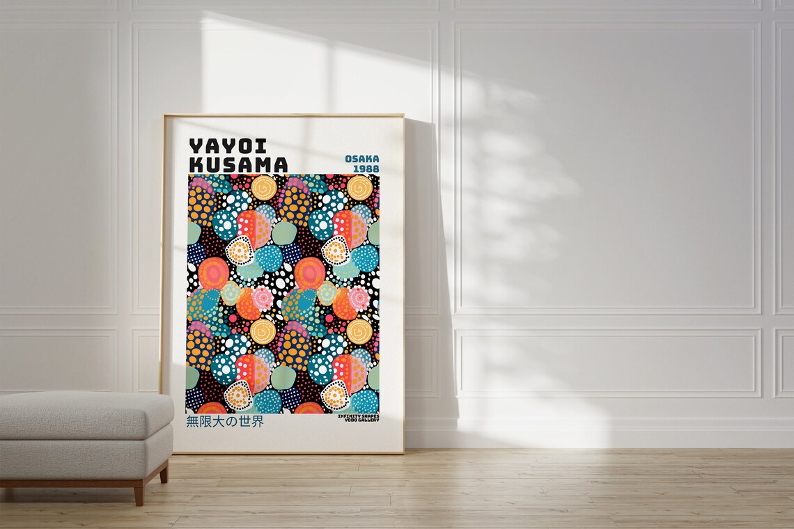Yayoi Kusama 3 Piece Poster Set - Japanese Wall Art, Kusama Inspired ...