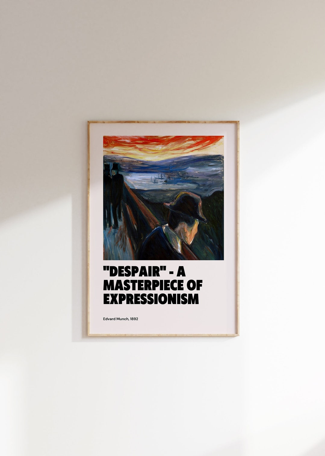 Edvard Munch Despair Poster, Edvard Munch Print, Exhibition Poster ...