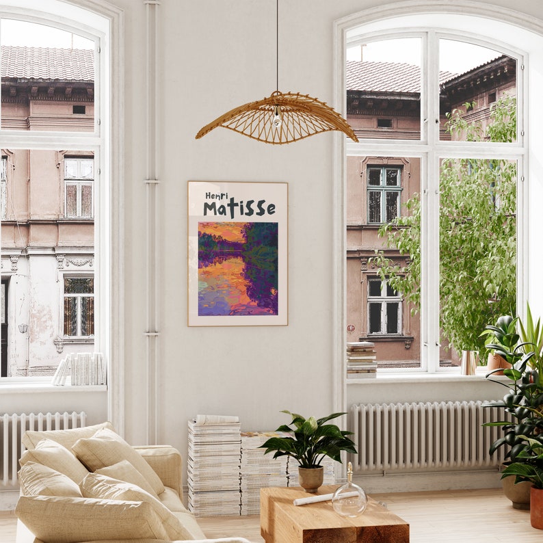 Henri Matisse Inspired Print With Frame, Matisse Art Print Livingroom ...