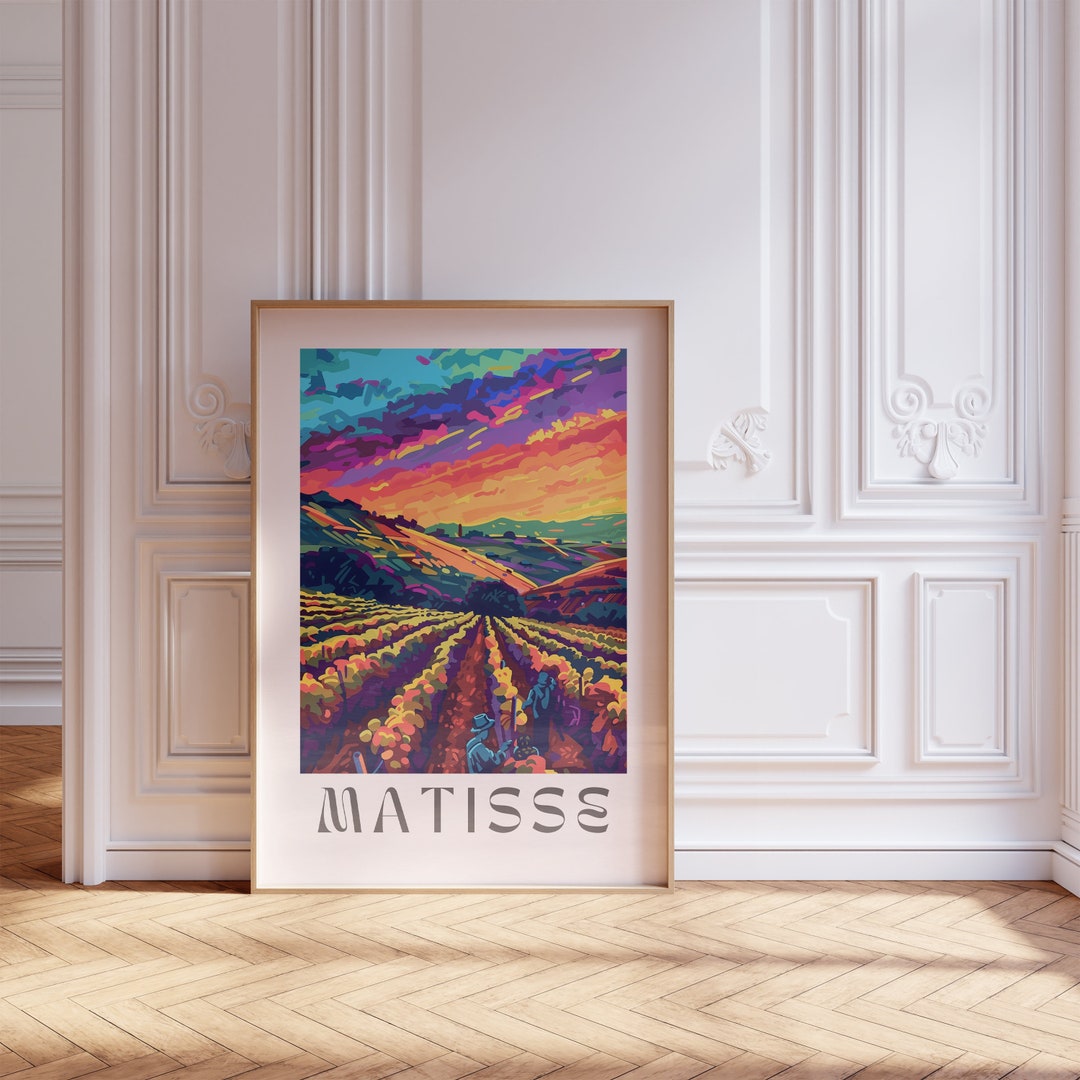 Henri Matisse Inspired Print With Frame, Artful Matisse Framed Poster ...
