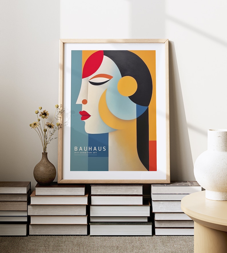 PICA Bauhaus Poster - Abstract Bauhaus Print | Mid Century Modern ...