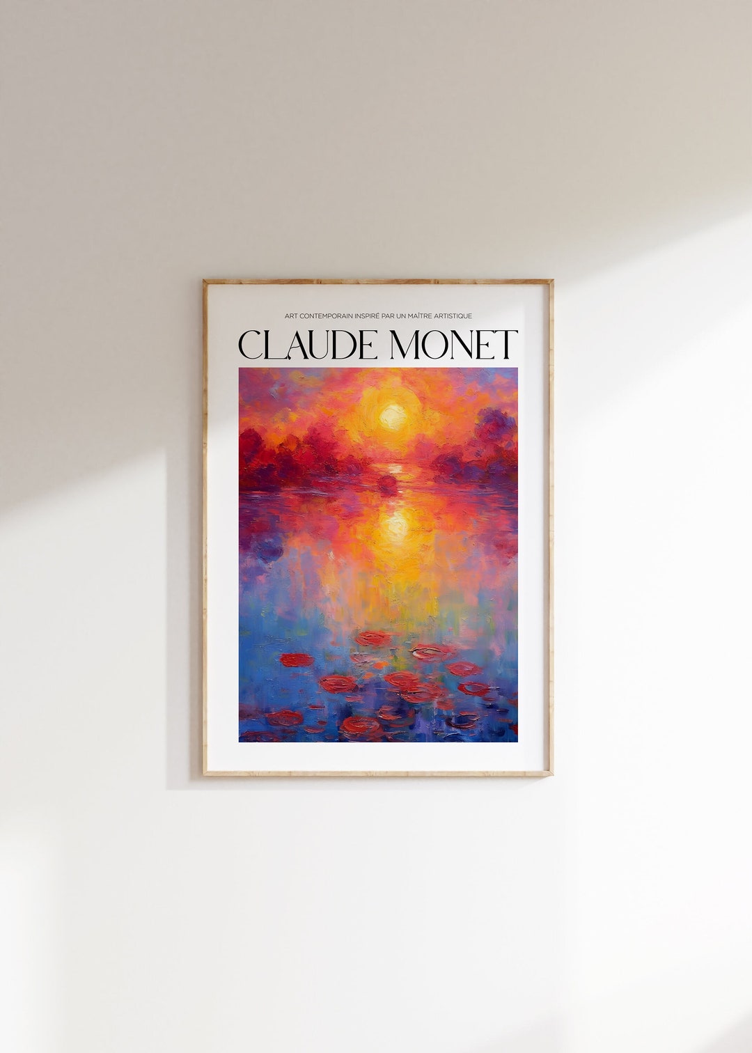 Claude Monet Poster - Mid Century Modern Wall Art for Aesthetic Room ...