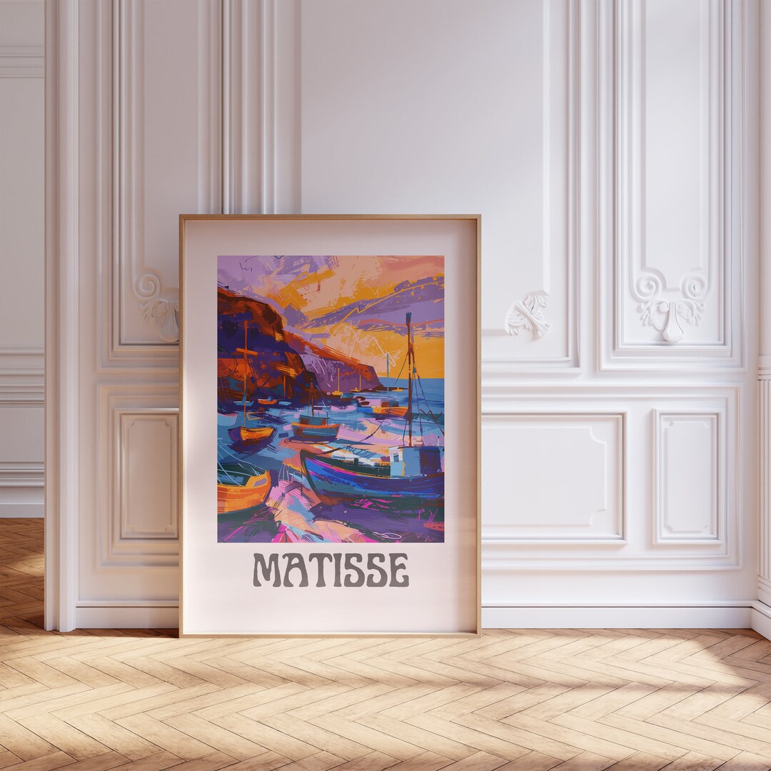 Henri Matisse Inspired Print With Frame, Artful Matisse Framed Poster ...