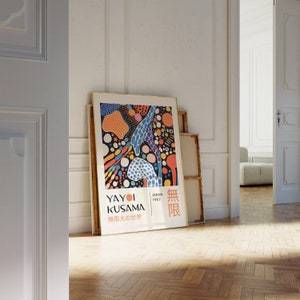 Yayoi Kusama Print - Japanese Wall Art - Home Wall Decor as Abstract ...