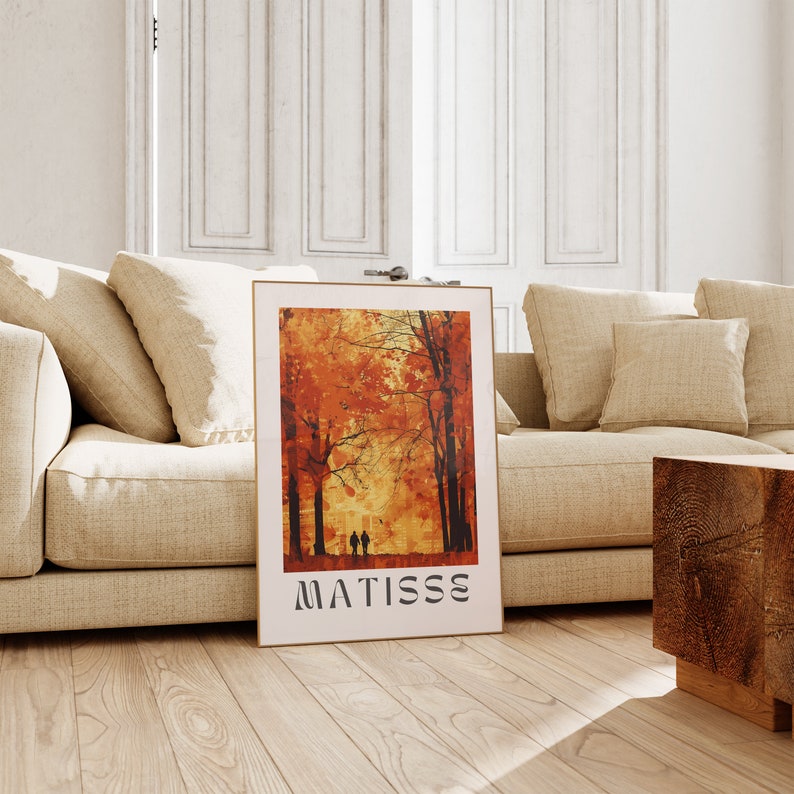 Henri Matisse Inspired Print With Frame, Matisse Art Print Livingroom ...