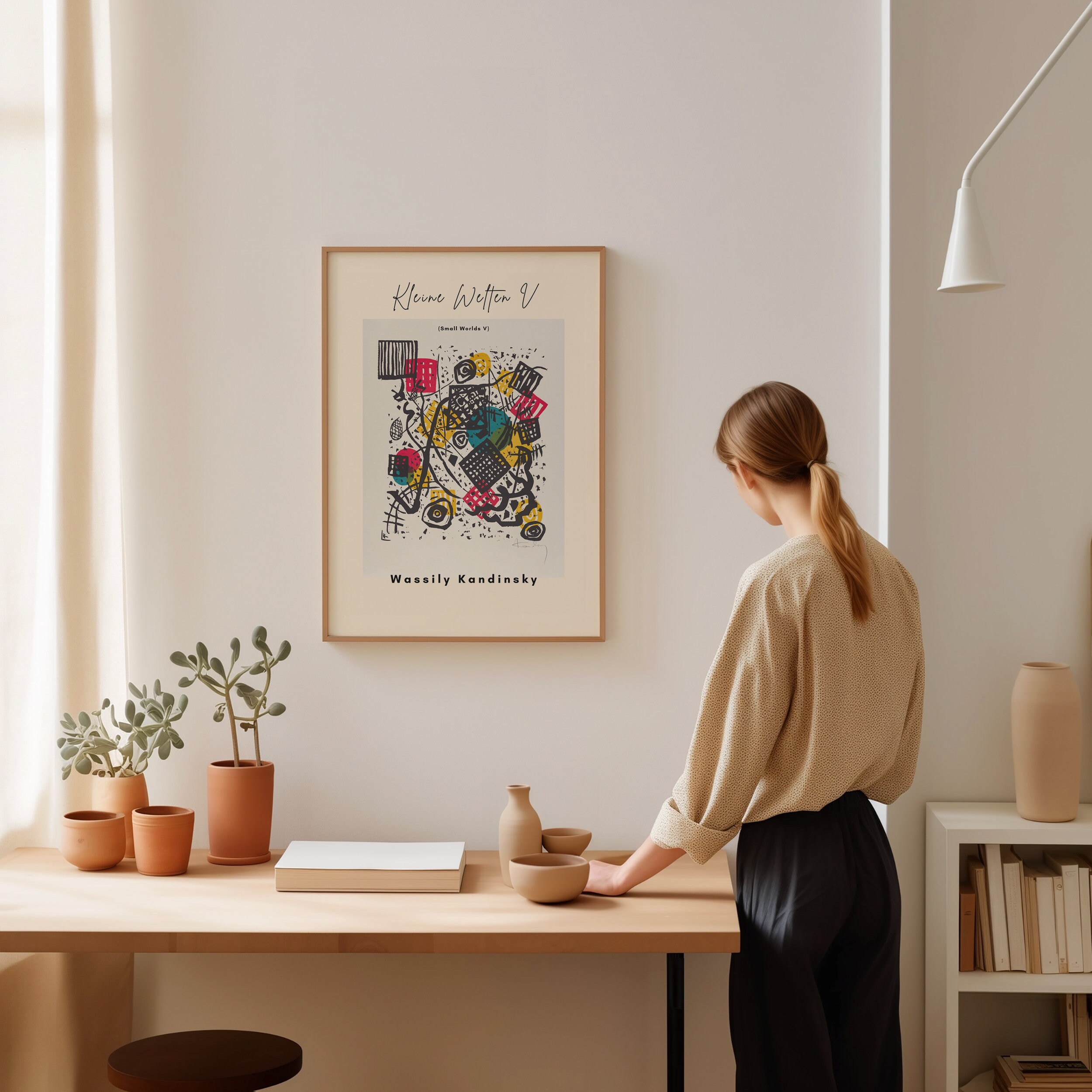 Wassily Kandinsky Poster - Vibrant Retro Office Print, Kleine Welten V ...