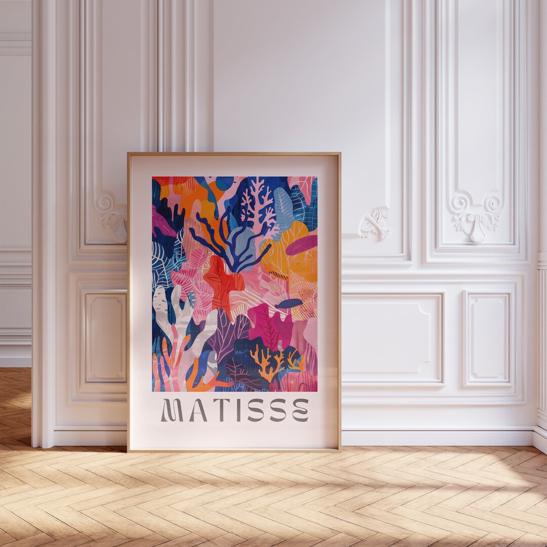 Henri Matisse Inspired Print With Frame, Matisse Art Print Livingroom ...