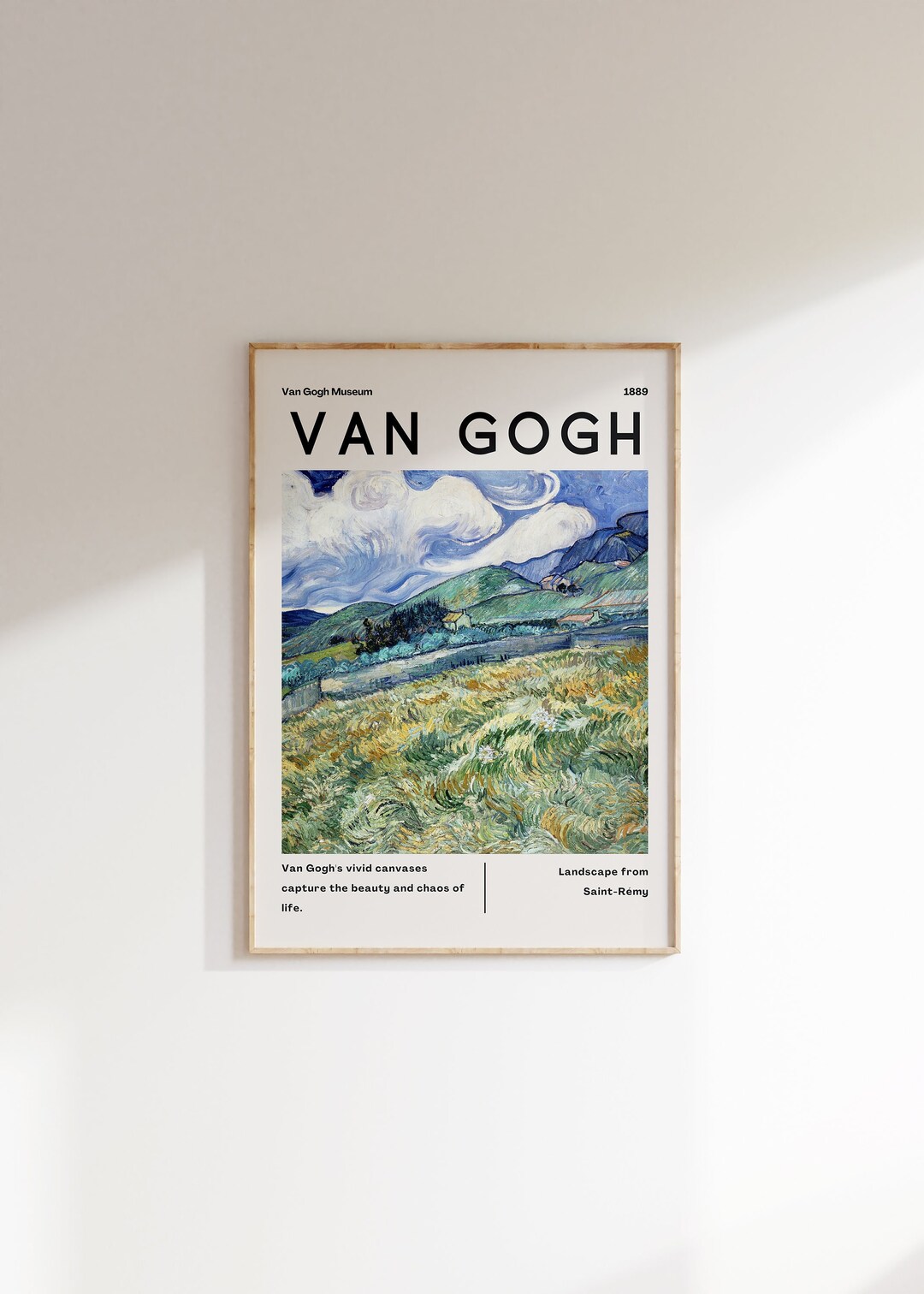 Vincent Van Gogh Poster - Modern Exhibition Wall Art, Van Gogh Print as ...