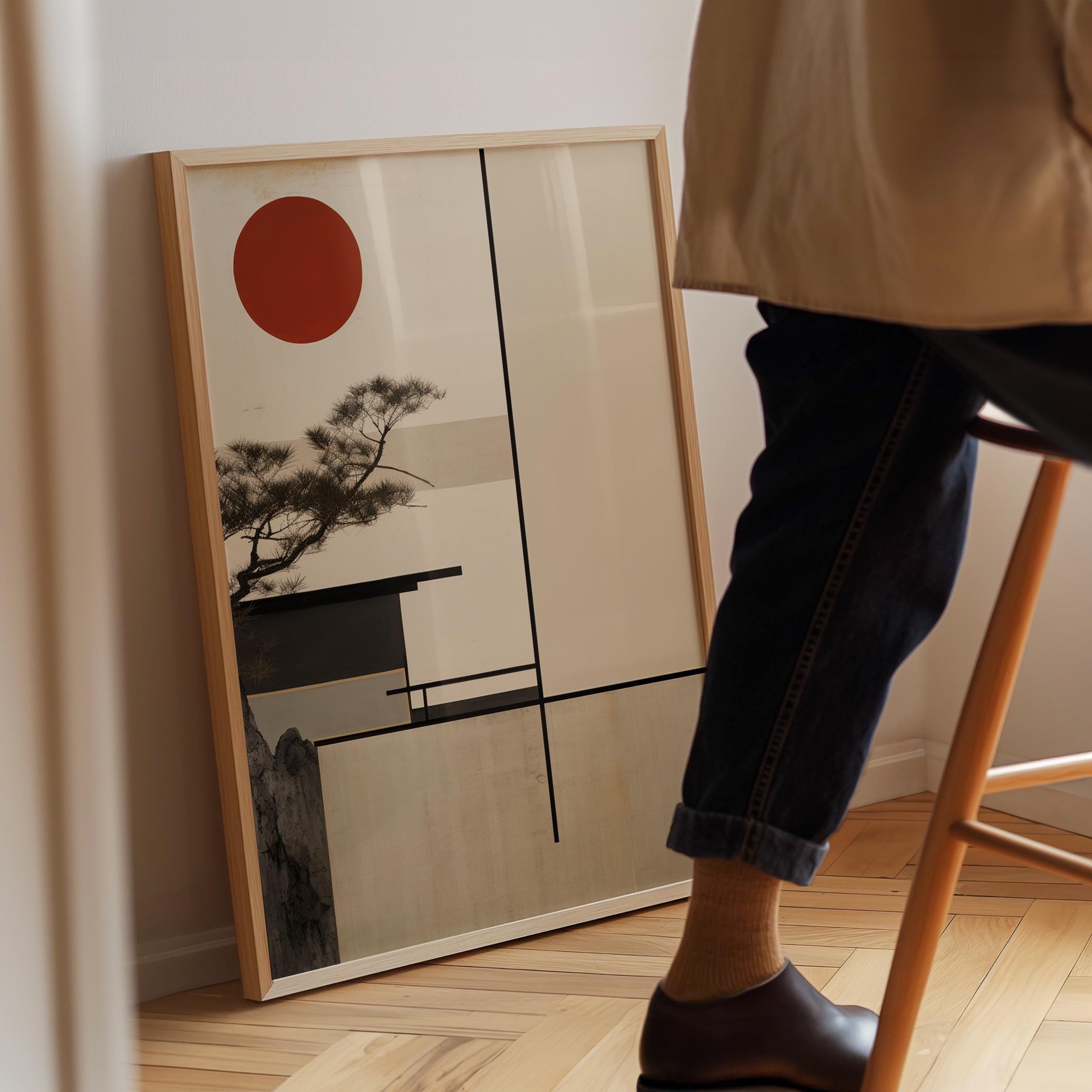 Japanese Wall Art Architecture Patent, Modern Vintage Architectural ...