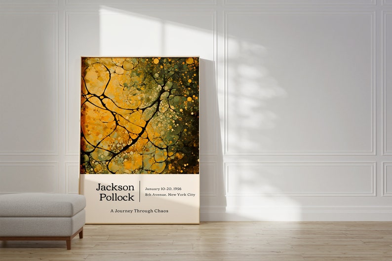 Jackson Pollock Poster - Trendy Wall Art, Modern Colorful Wall Art ...