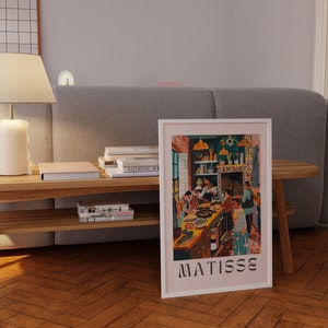 Henri Matisse Inspired Print With Frame, Matisse Art Print Livingroom ...