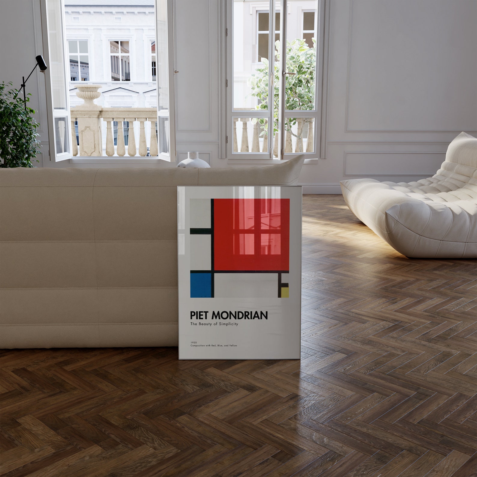 Piet Mondrian Bauhaus Poster - Abstract Bauhaus Mondrian Print | Mid ...