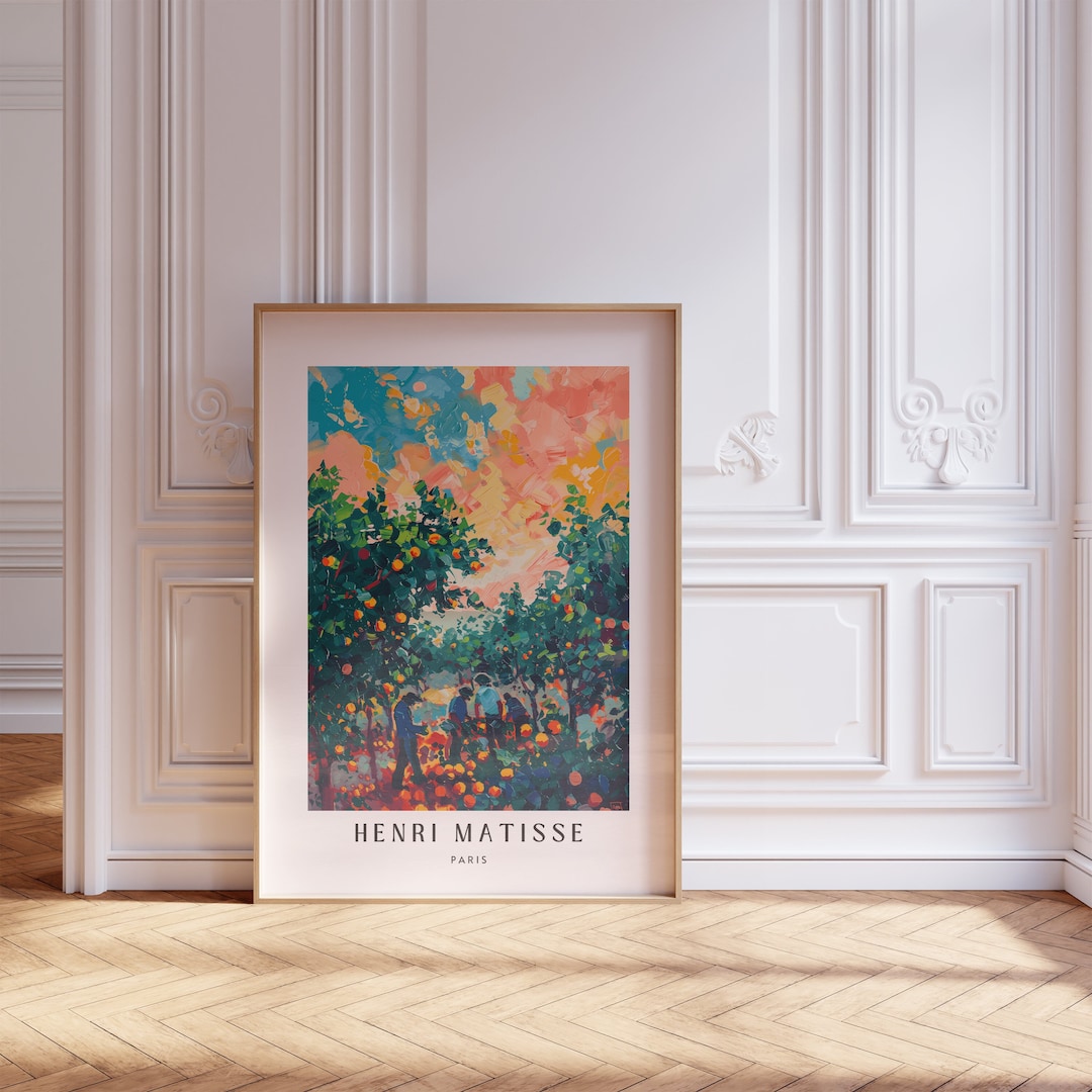 Henri Matisse Inspired Print With Frame, Artful Matisse Framed Poster ...