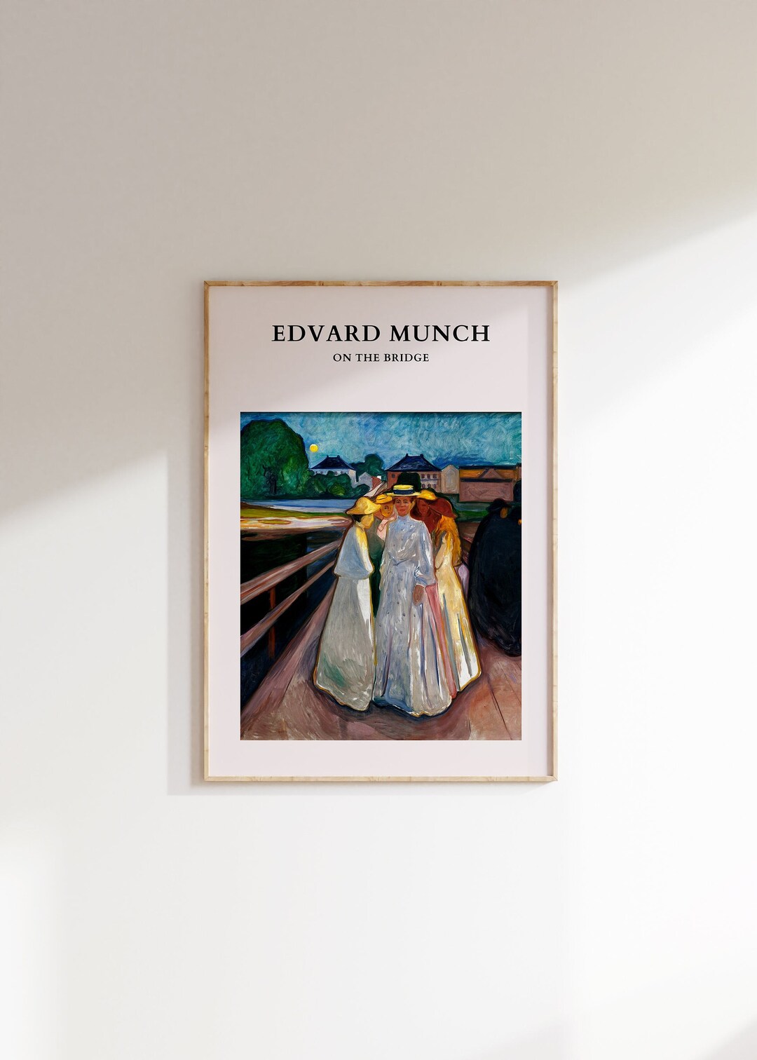 Edvard Munch on the Bridge Poster, Edvard Munch Print, Exhibition ...