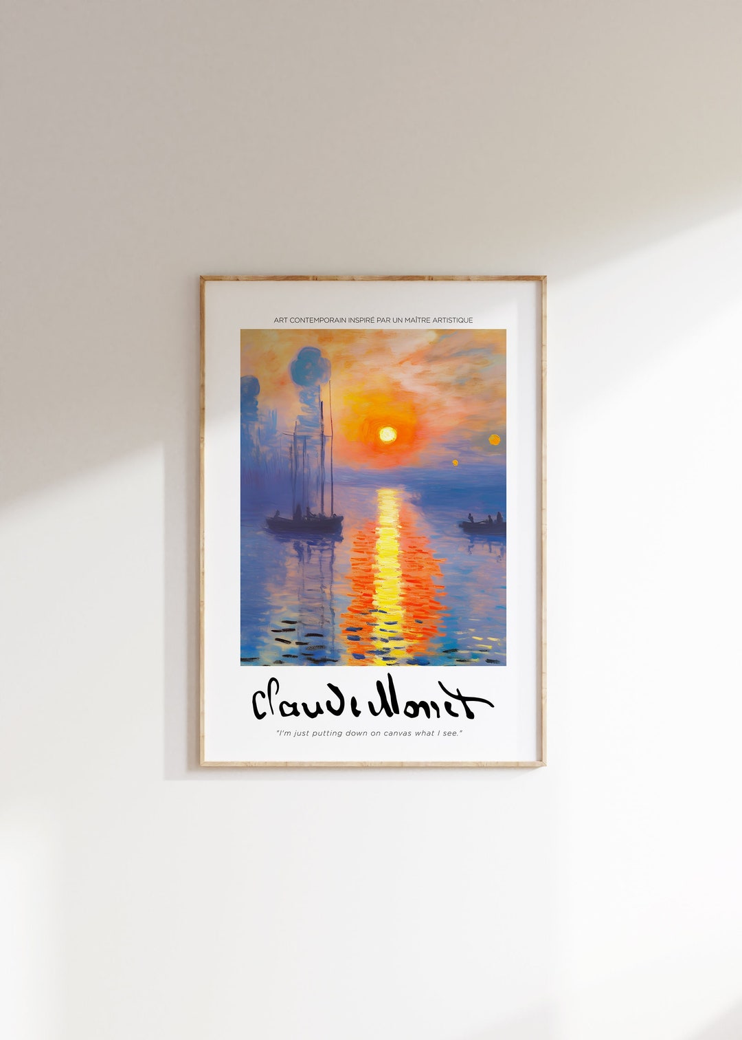 Claude Monet Poster - Mid Century Modern Wall Art for Aesthetic Room ...