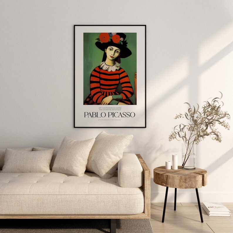 Pablo Picasso Poster, Abstract Vintage Art Print, Minimalist Gift Idea ...