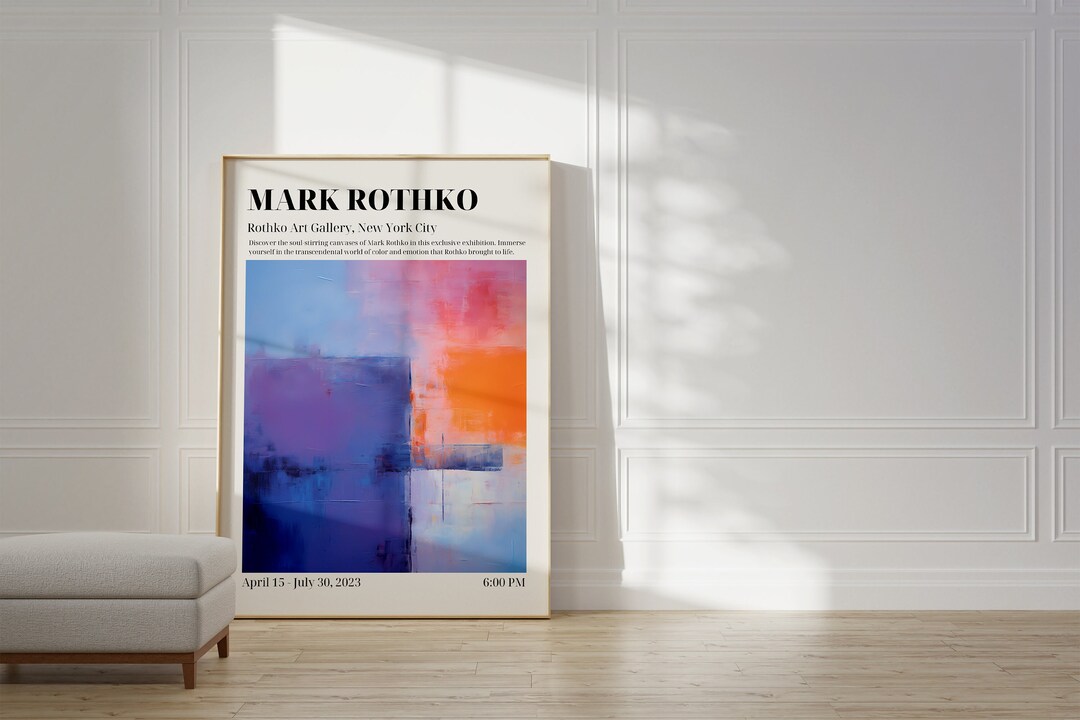 Mark Rothko Poster - A Exhibition Print as Housewarming Gift or ...