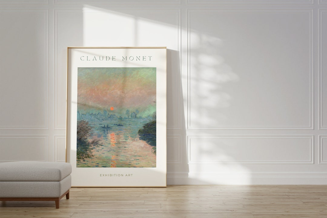 Claude Monet Poster - Mid Century Modern Wall Art for Aesthetic Room ...