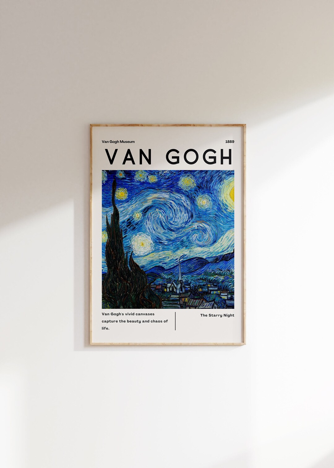 Vincent Van Gogh Poster - Modern Exhibition Wall Art, Van Gogh Print as ...